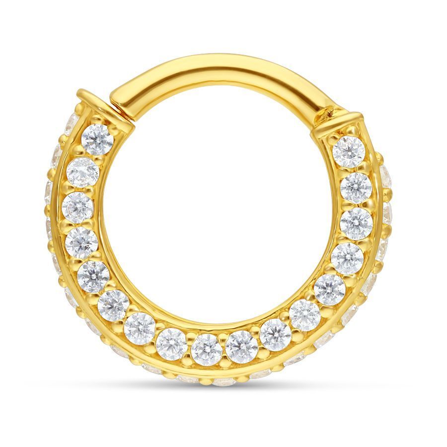 18k Double Jewelled Hinged Ring - The Wildcat Collection