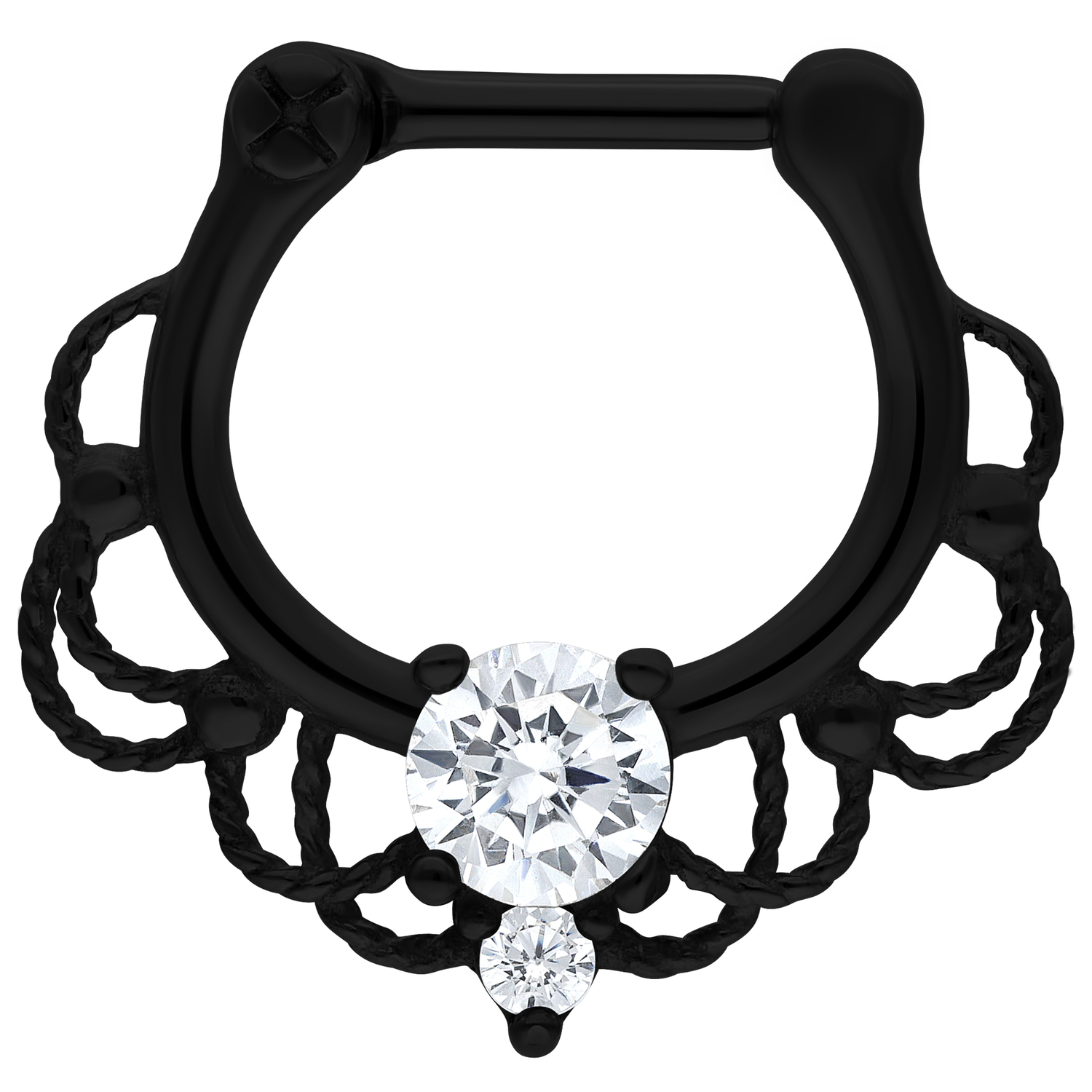 Black septum piercing store