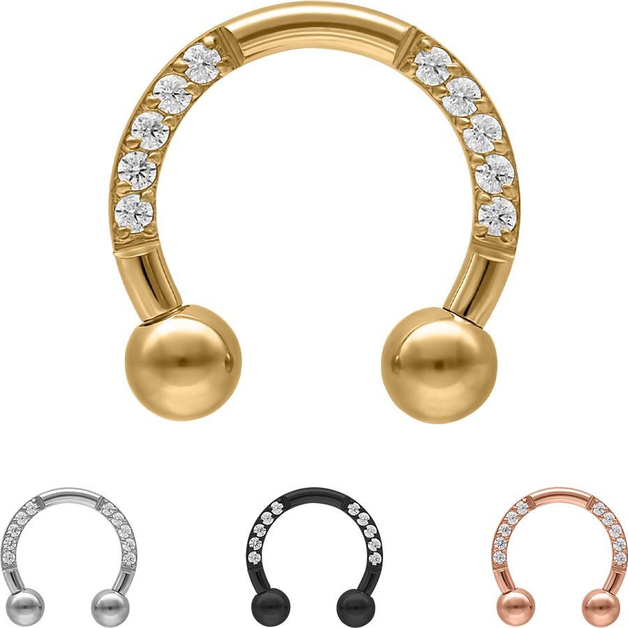 Crystal Circular Barbell - The Wildcat Collection