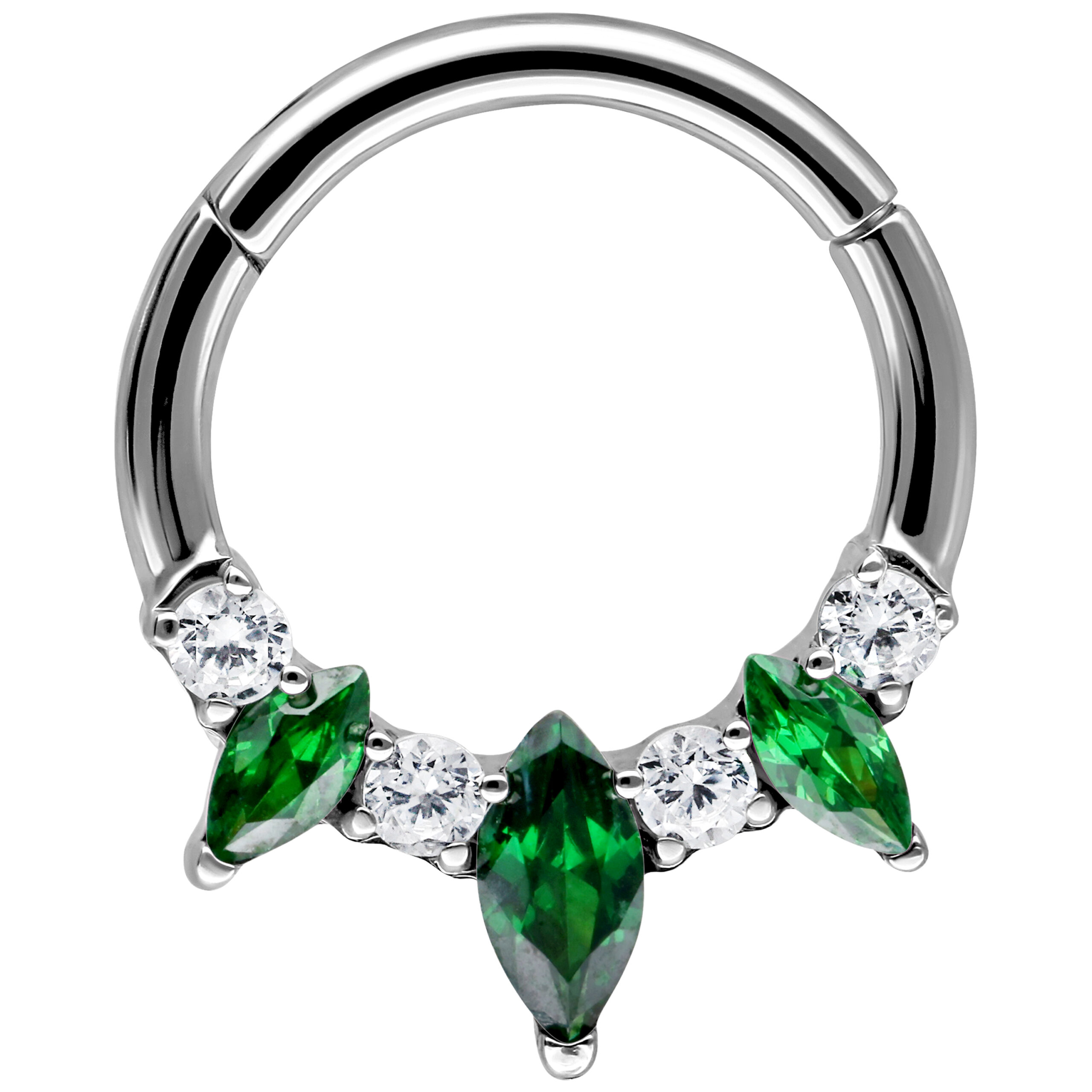 Marquise Hinged Septum Clicker - The Wildcat Collection